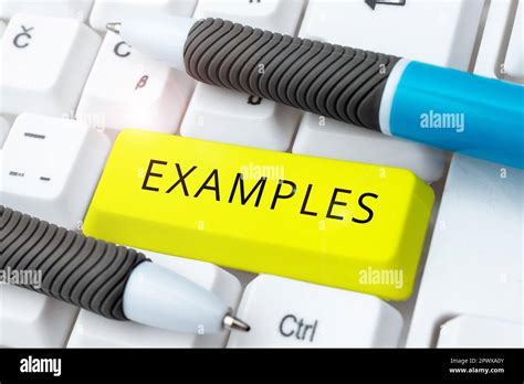 Writing Displaying Text Examples Business Concept Photo Sample Model To Follow Guide