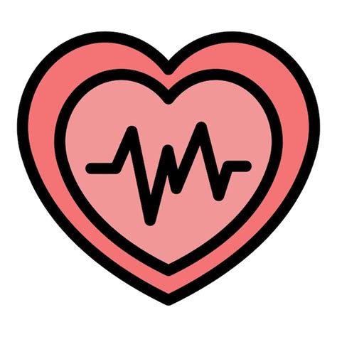 Premium Vector Monitor Rate Icon Outline Vector Heart Pulse Heartbeat Ekg Color Flat