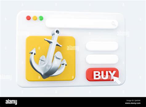 3d Render Web Page Anchor On A White Background 3d Render Web Page
