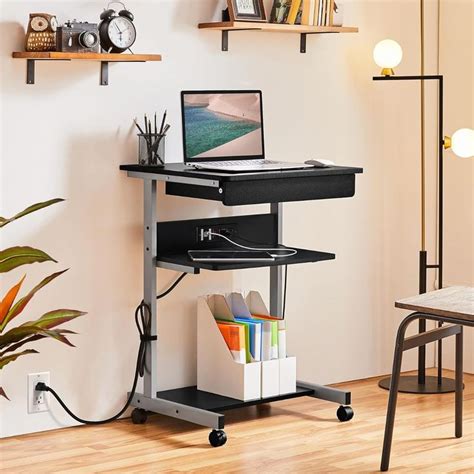 Cozy Home Office Setup With Laptop Chair And Bookshelf