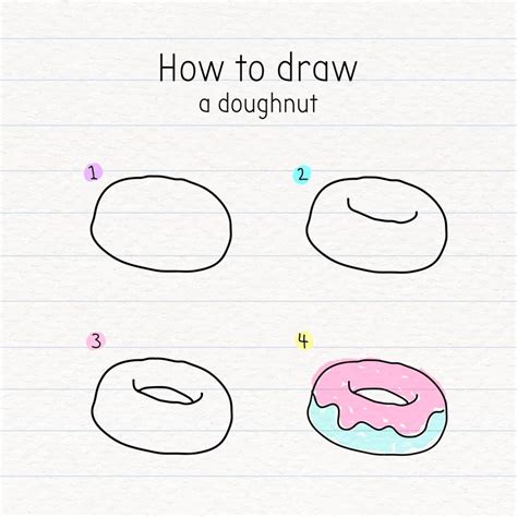 Free Vector How To Draw A Doughnut Doodle Tutorial