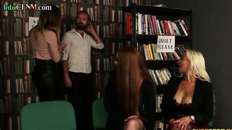 CFNM Femdom Library Babes Suck Cock In Group BJ Action