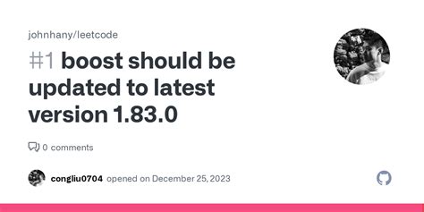 Boost Should Be Updated To Latest Version 1830 · Issue 1 · Johnhany