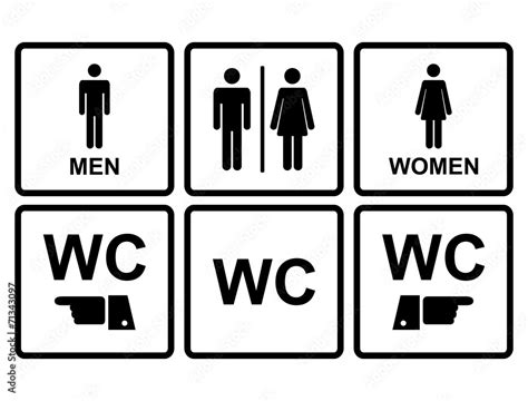 Male And Female WC Icon Denoting Toilet And Restroom Facilities Stock Vector Adobe Stock