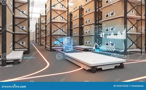The Robot Arm Picks Up The Box To Autonomous Robot Transportation In Warehouses Warehouse