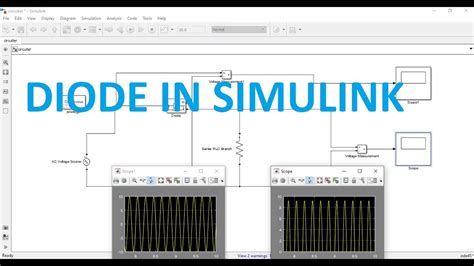 How To Use Diode In Similink Rectification In Simulink Ac To Dc In