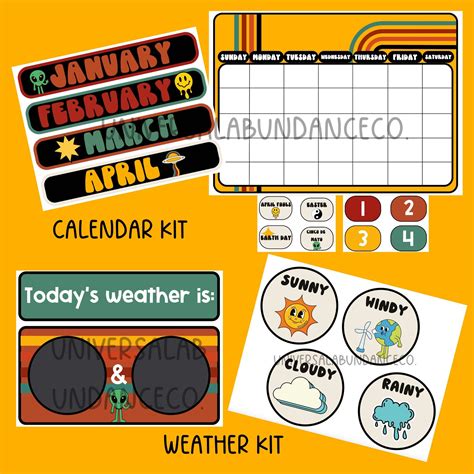 Retro Alien Classroom Decor Bundle Etsy