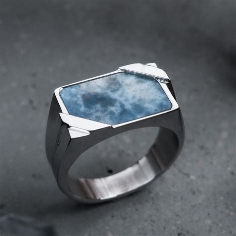 Binomial Ring Sodalitesilver Holzkern