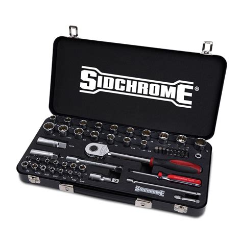 Sidchrome Scmt19754hb 58pce Metricaf 14 And 12 Drive Black Hyper
