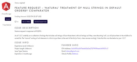 Feature Request Natural Treatment Of Null Strings In Default OrderBy Comparator Issue