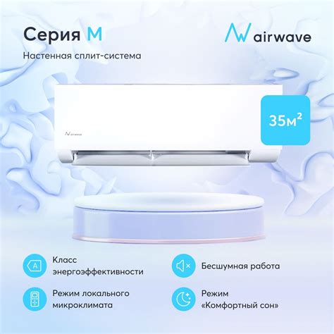 Настенная сплит-система Airwave AWM12H-I/AWM12H-O, для помещений до 35 ...