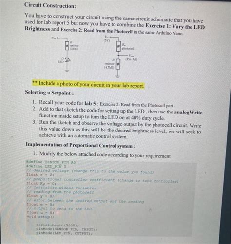 Solved Exercise Arduino Proportional Control System Using