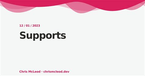 Supports — Chris Mcleod