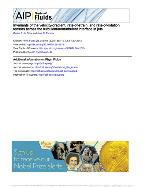 Pdf Erratum Invariants Of The Velocity Gradient Rate Of Strain And Rate Of Rotation