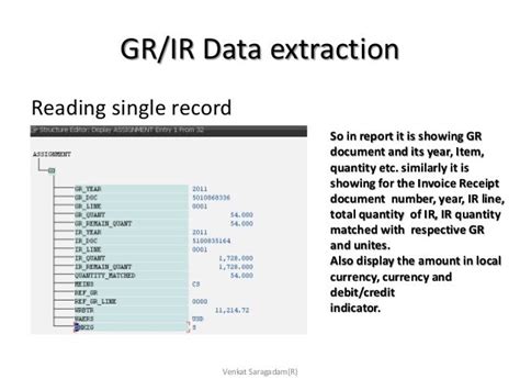 sap extract gr ir data for purchase orders from funtion module sap