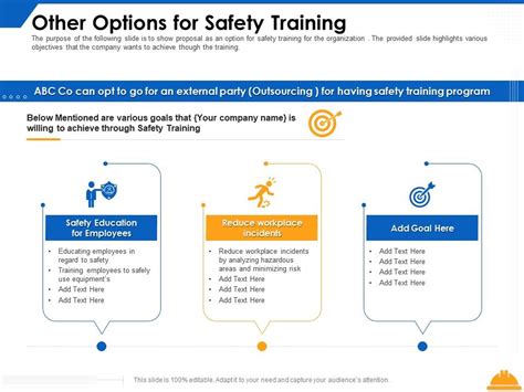 Other Options For Safety Training Ppt Powerpoint Presentation File