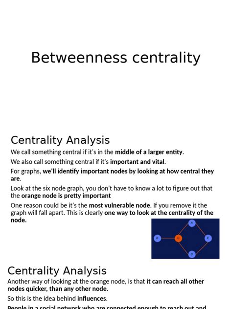 Betweenness Centrality Ppt Pdf Vertex Graph Theory Mathematical