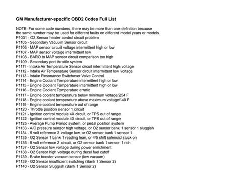 Dodge Jeep And Chrysler Obd1 Code List Pdf Pdf
