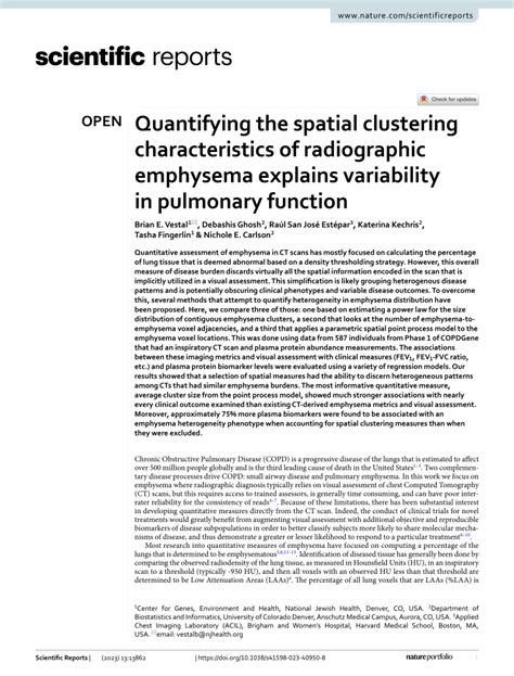 Pdf Quantifying The Spatial Clustering Characteristics Of