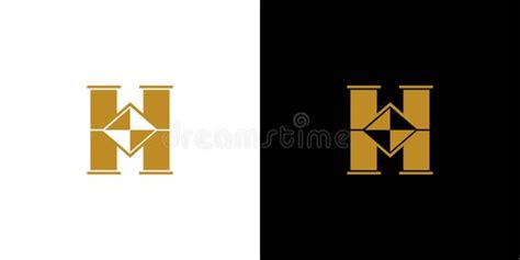 Ruby Logo Design With Initial H Is Modern And Luxurious Stock Vector Illustration Of