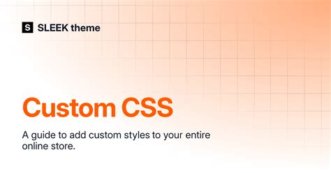 Custom Css Sleek Theme