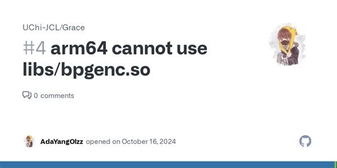 Arm64 Cannot Use Libsbpgencso · Issue 4 · Uchi Jclgrace · Github