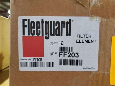 10 Fleetguard Ff203 Filter Elements Assiter Auctioneers