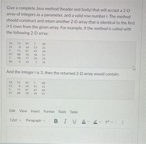 Solved Give A Complete Java Method Header And Body That Chegg