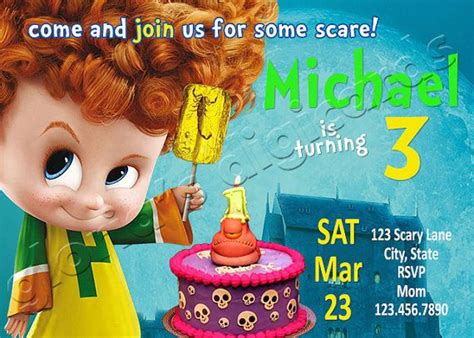 Hotel Transylvania 2 Dennis Party Invitation By Gloriasdigicards