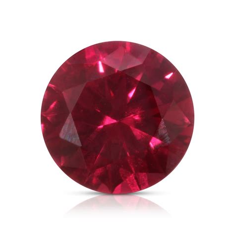 Round Lab Grown Ruby Etsy