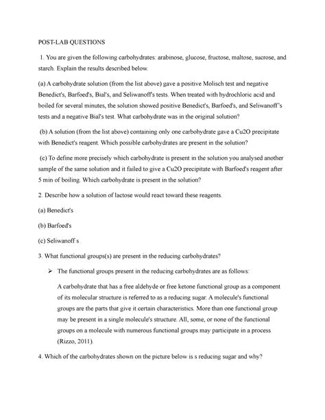 Post Lab Exp 6 Post Lab Questions Post Lab Questions You Are Given
