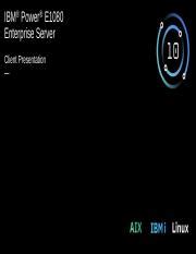 IBM Power E Enhancing Operational Agility And Flexibility Course Hero