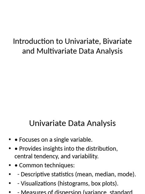 Bivariate Multivariate Analysis Creative Pdf