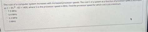 solved the cost of a computer system increases with