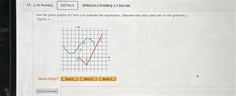Solved Points Need Help DETAILS Use The Given Chegg