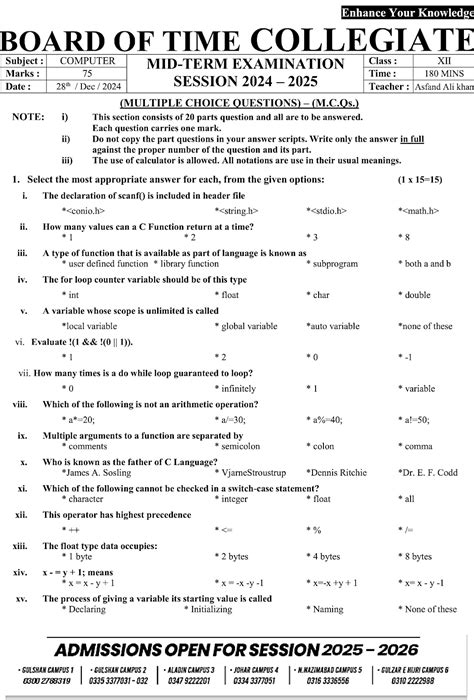 Education Is The Key To Success Computer Science Ii For Class Xii