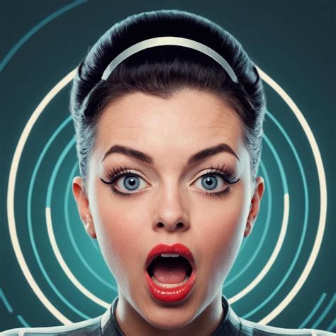 premium photo surprise woman expression emotional
