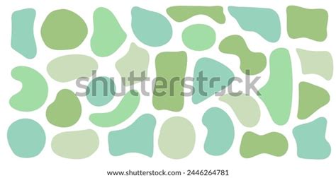 Set Organic Irregular Blob Shapes Green Stock Vector Royalty Free 2446264781 Shutterstock