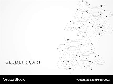 Technology Structure Molecular Connect Elements Vector Image