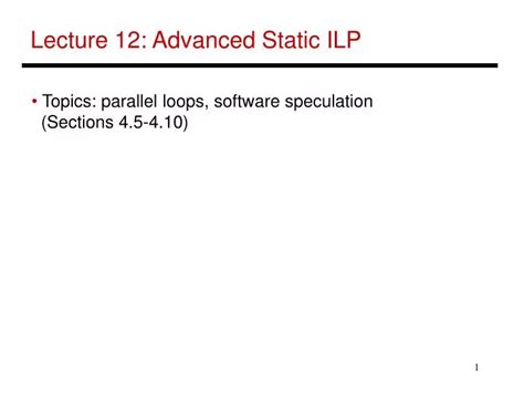 ppt predicated instructions use for loop optimization powerpoint