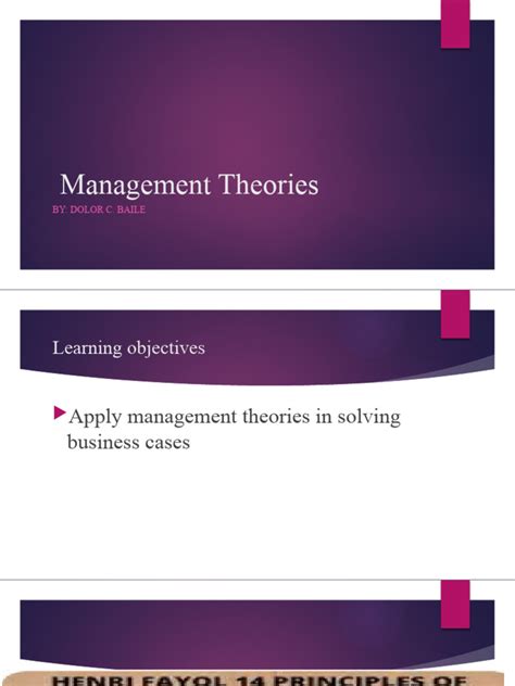 Management Theories | PDF | Business | Cognitive Science
