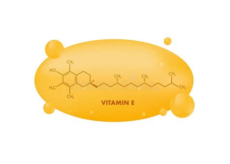 Molecule Tocopherol Vitamin E Icon For Medical Design Stock Vector