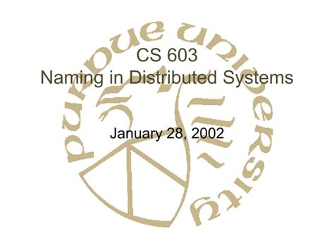Name Naming System In Distributed Computing Ppt
