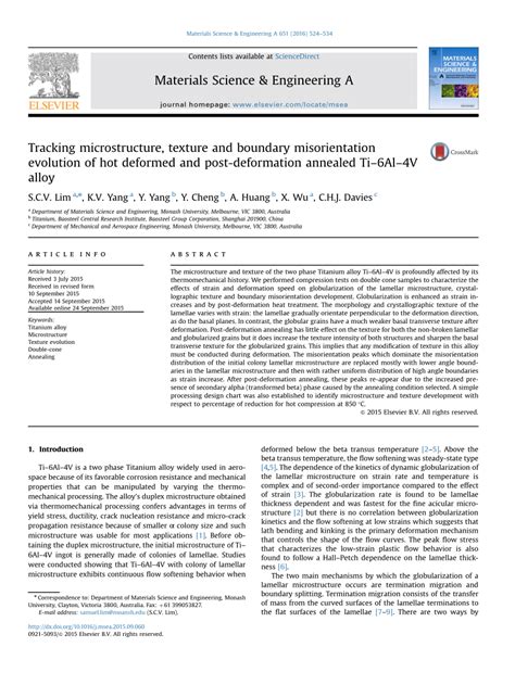Pdf Tracking Microstructure Texture And Boundary Misorientation