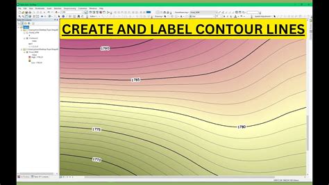 How To Create And Label Smooth Contours In Arcgis Step By Step Tutorial Youtube