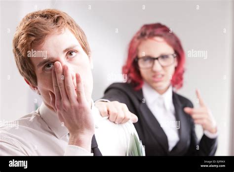 Bias Gender Annoyances At Work In The Office Stock Photo Alamy