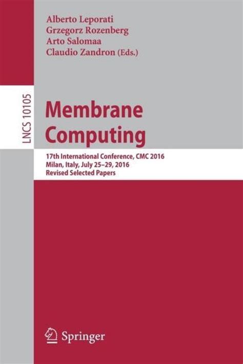 Membrane Computing 9783319540719 Boeken