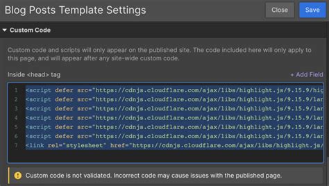 Adding Code Blocks With Syntax Highlighting To Webflow Data Code And