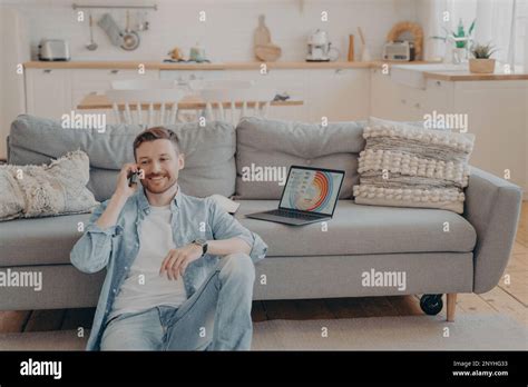 Confident Male Freelance Worker Calling His Employer To Tell Him Good