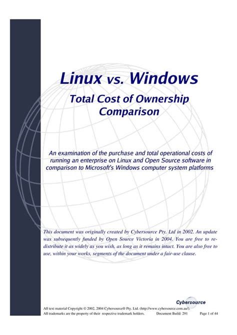 Linux Vs Windows Tco Comparison Ppt